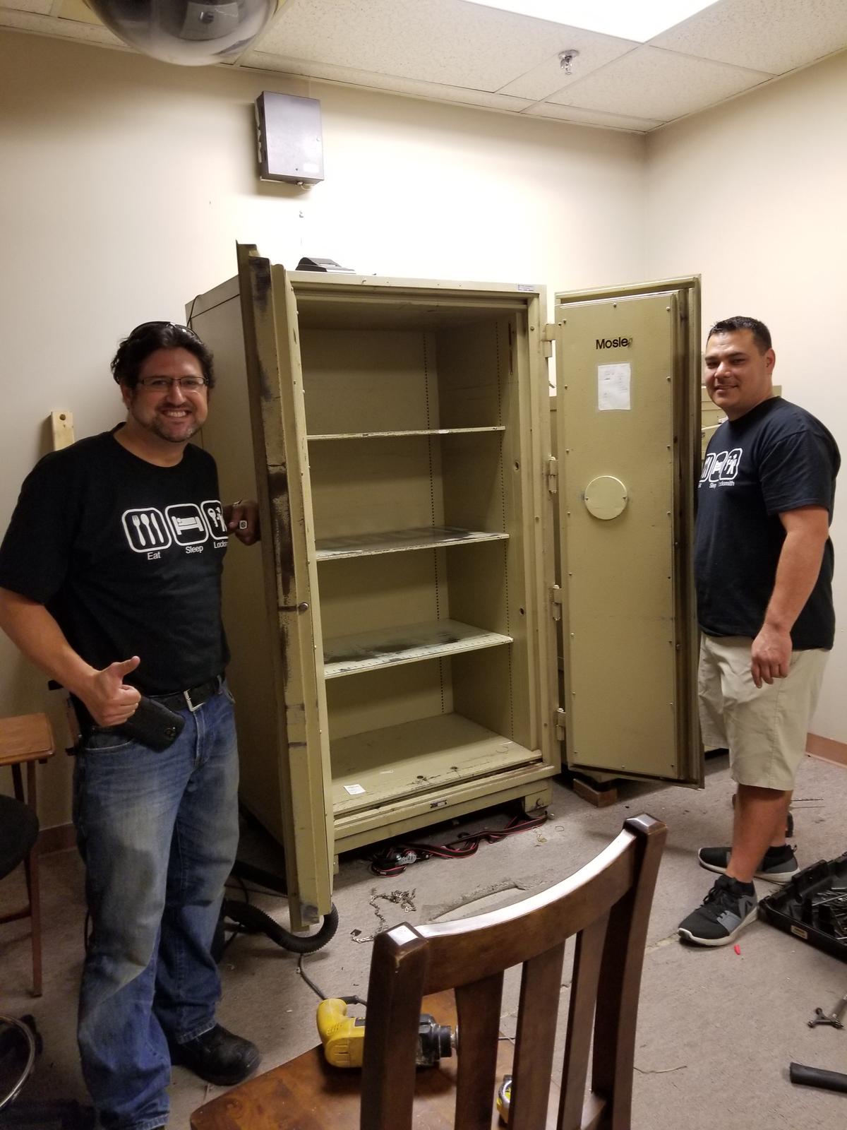 Double door insulated Mosler record safe opened by Florida Lock Doctor ...